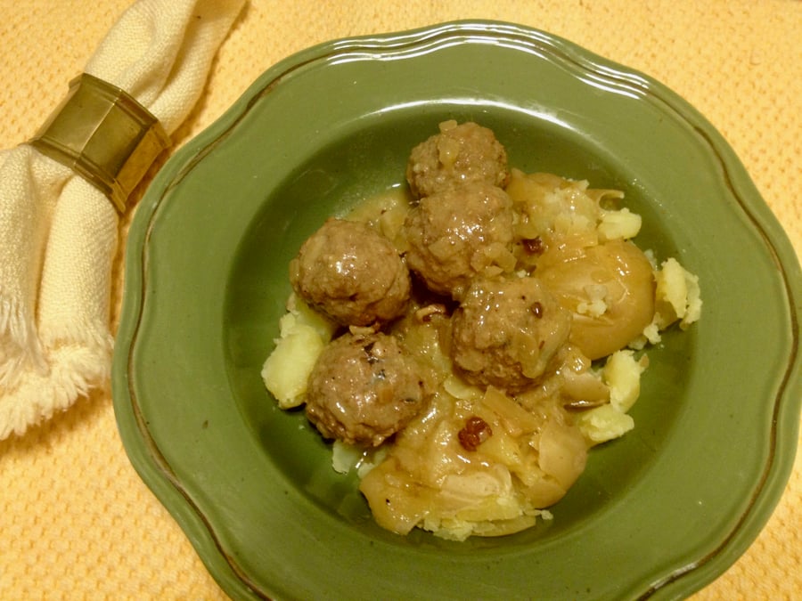 Sweet and Sour Mustard Meatballs