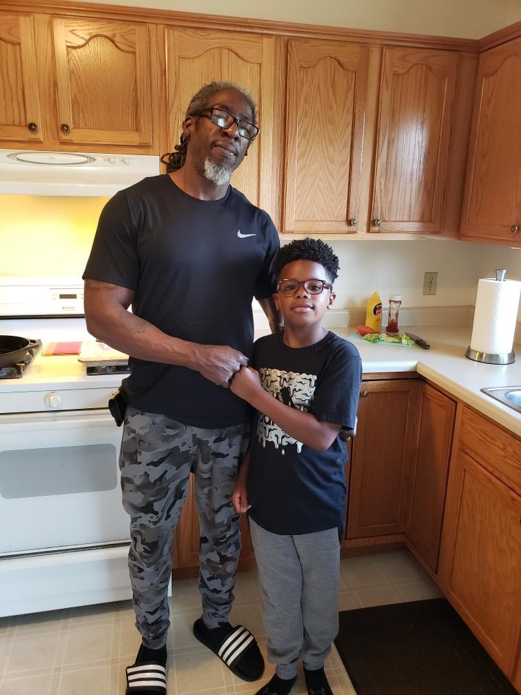 Father and Son Bonding with Burgers