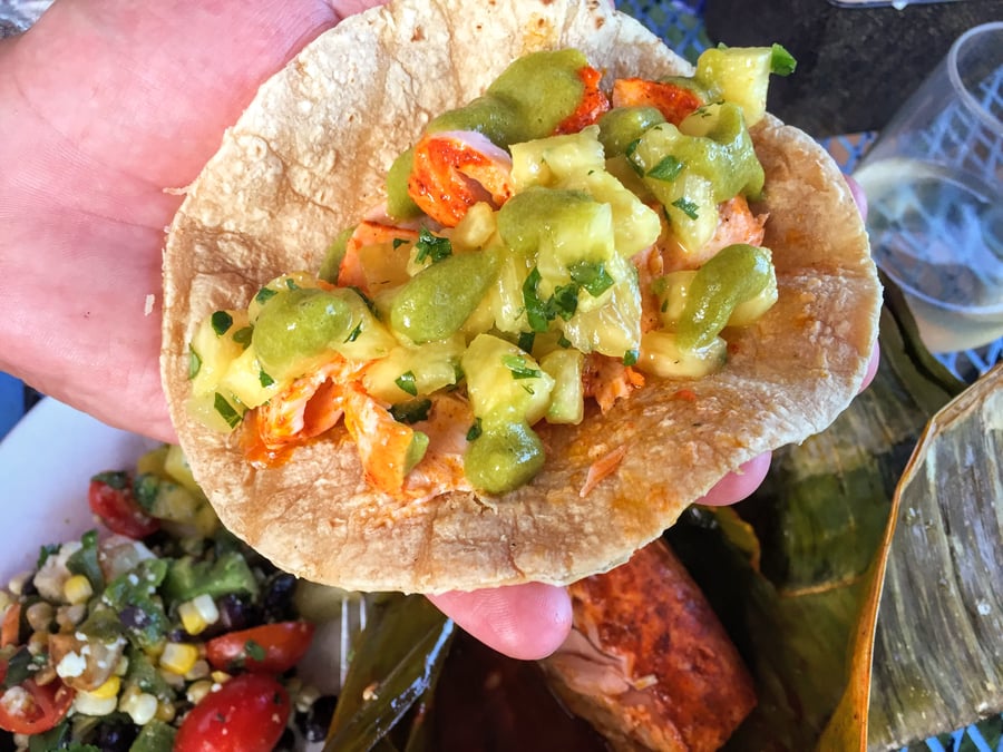 Achiote Grilled Fish in Banana Leaves