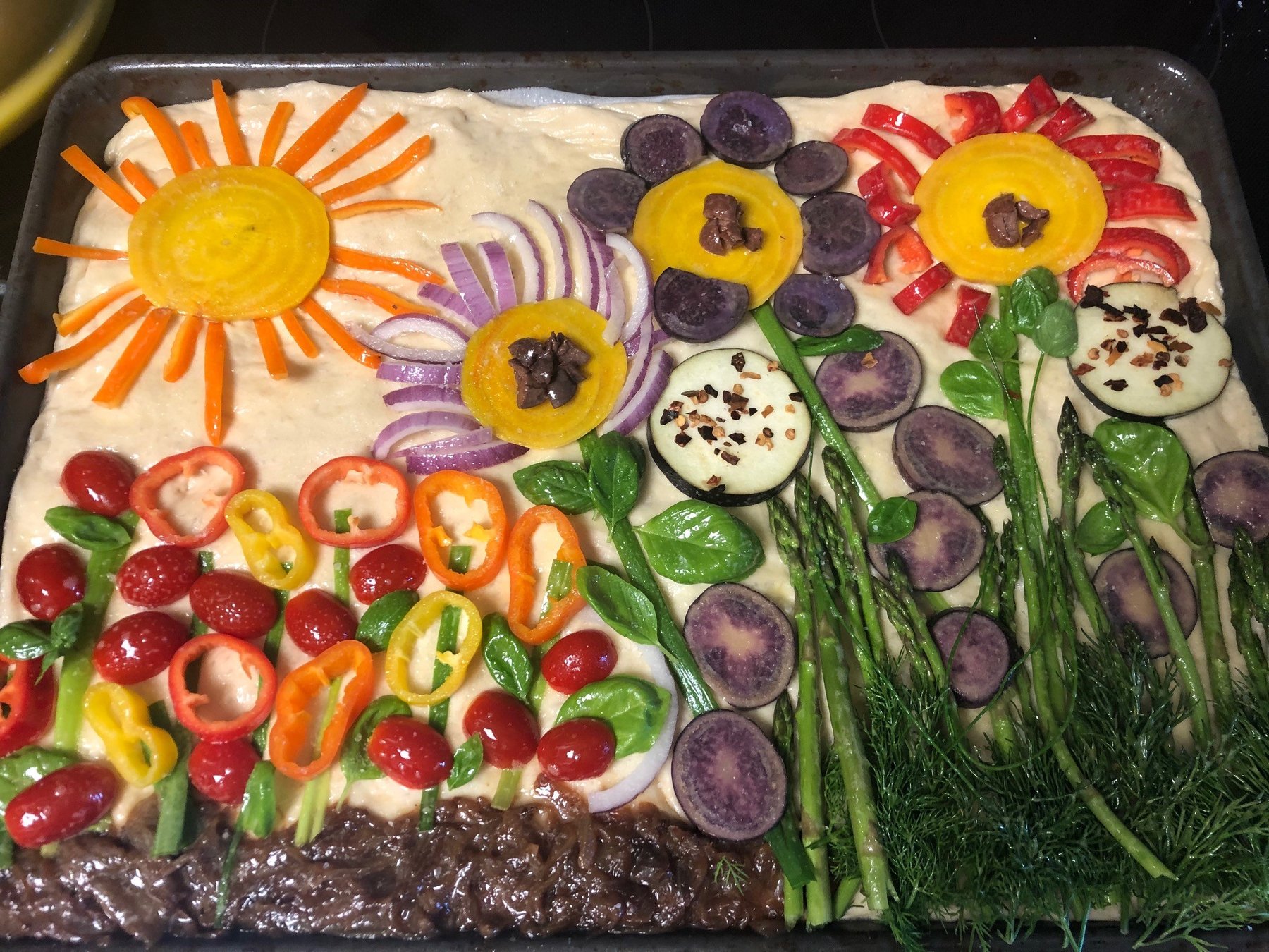 Express your Artistic Flair with Garden Focaccia