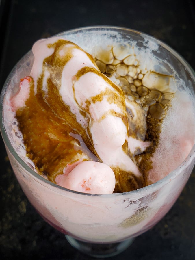 Wine Ice Cream Floats