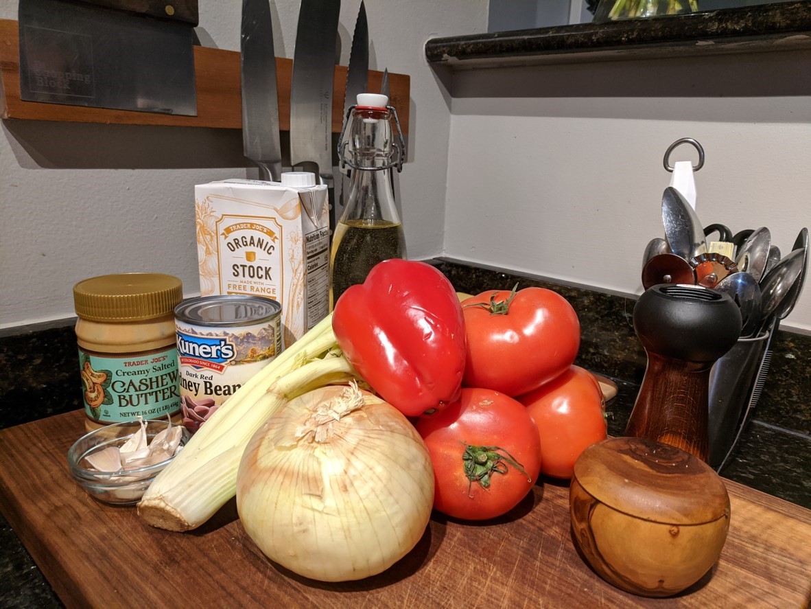 Roasted Tomato Pepper Soup with a Protein Pump