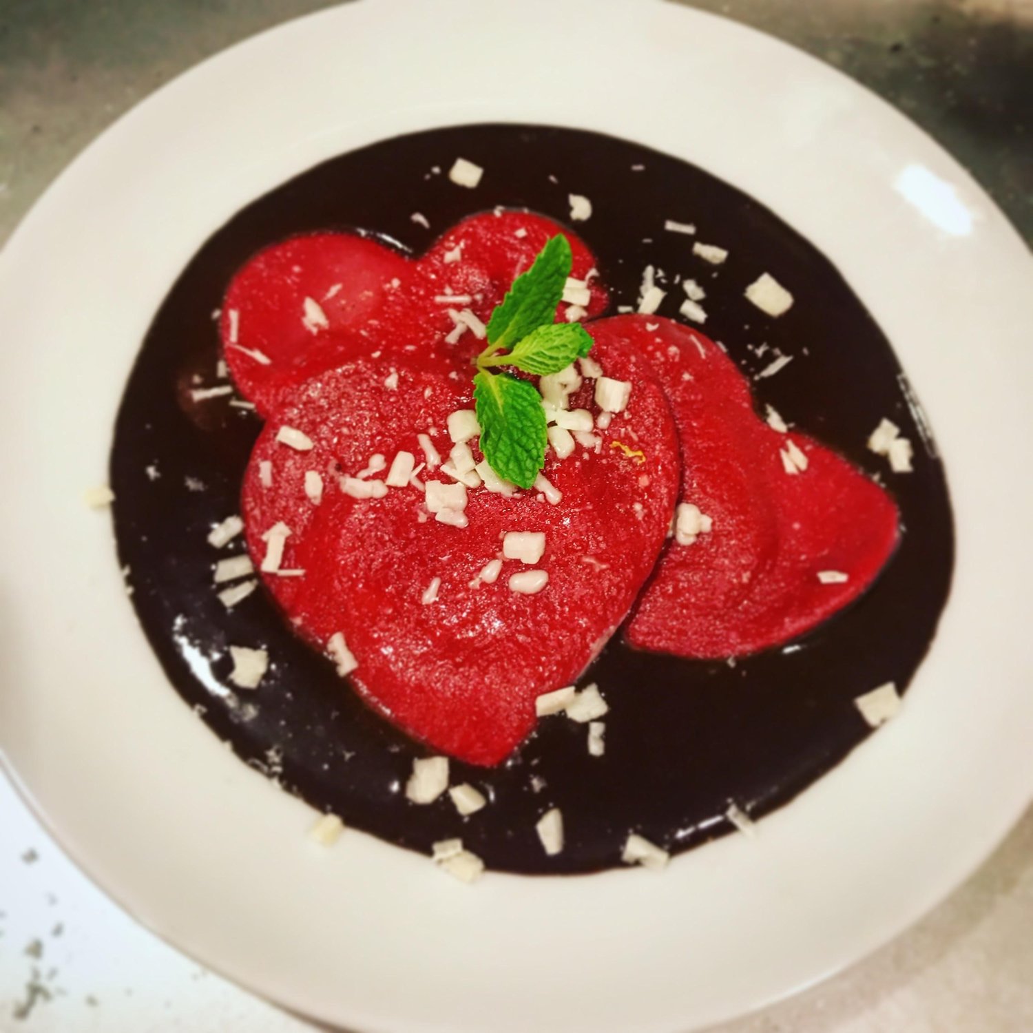 Making Dessert for your Valentine: Score with Strawberry Pasta