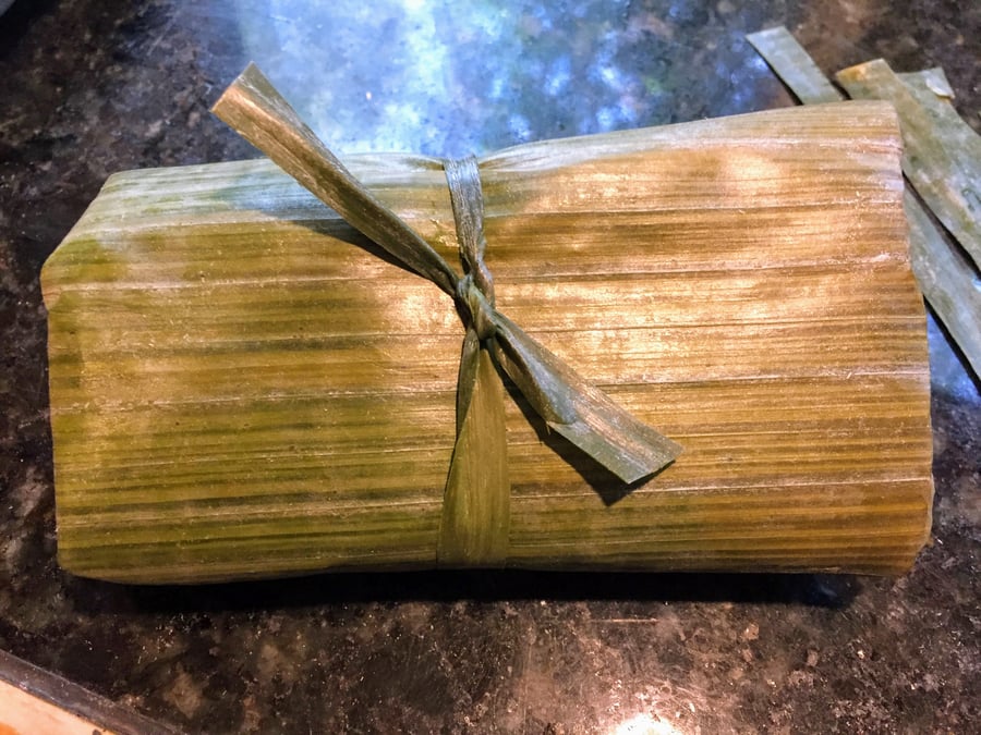 Achiote Grilled Fish in Banana Leaves